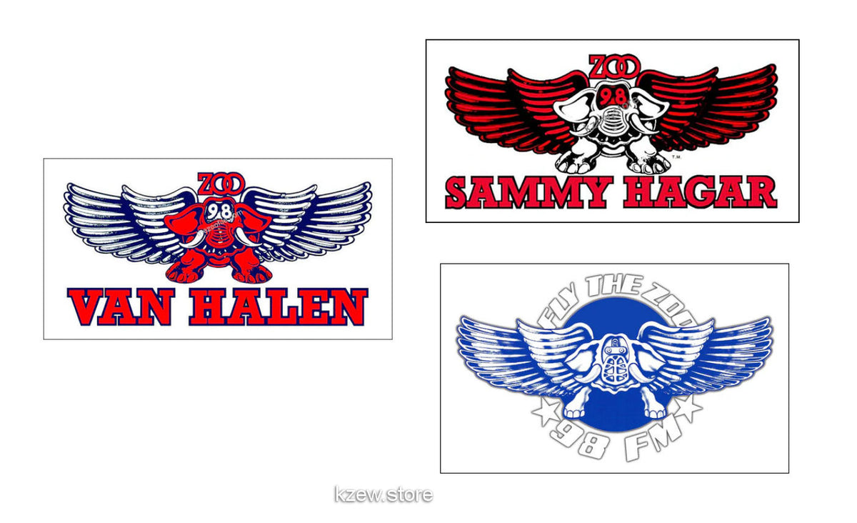 Hagar-Van Halen-78- (TEXXAS JAM) Fly The ZOO Sticker 1978 3fer Sticker ...